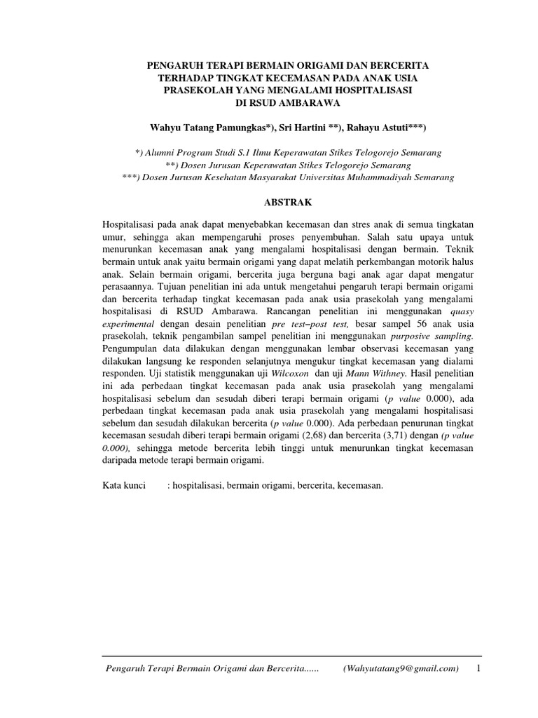 SAB Bermain Origami | PDF | Pengembangan Diri | Kesehatan Holistik