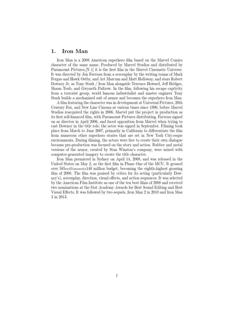Iron Man | PDF