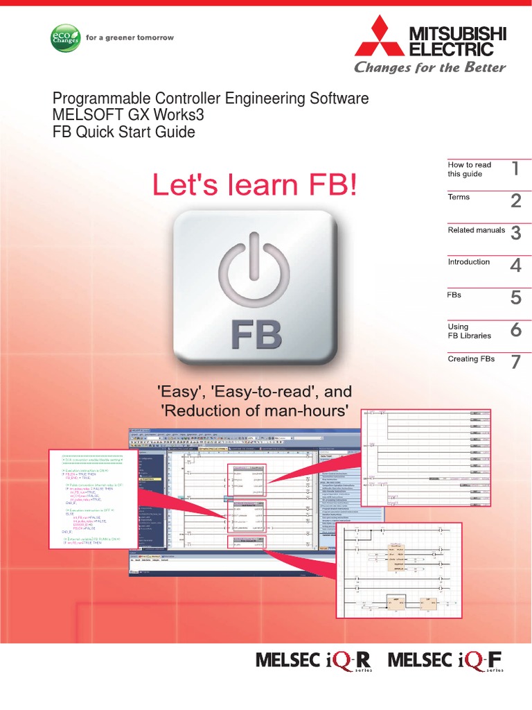 Programmable Controller Engineering Software Melsoft GX Works3 FB Quick Start Guide | PDF ...