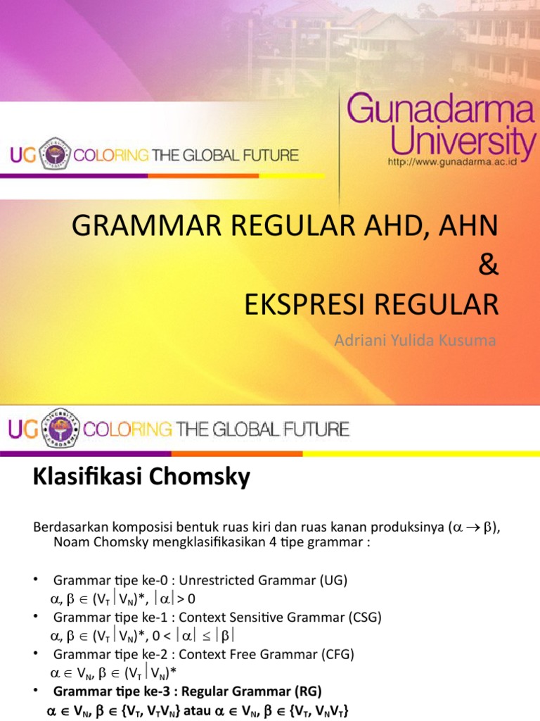 Grammar Regular Ahd, Ahn & Ekspresi Regular | PDF