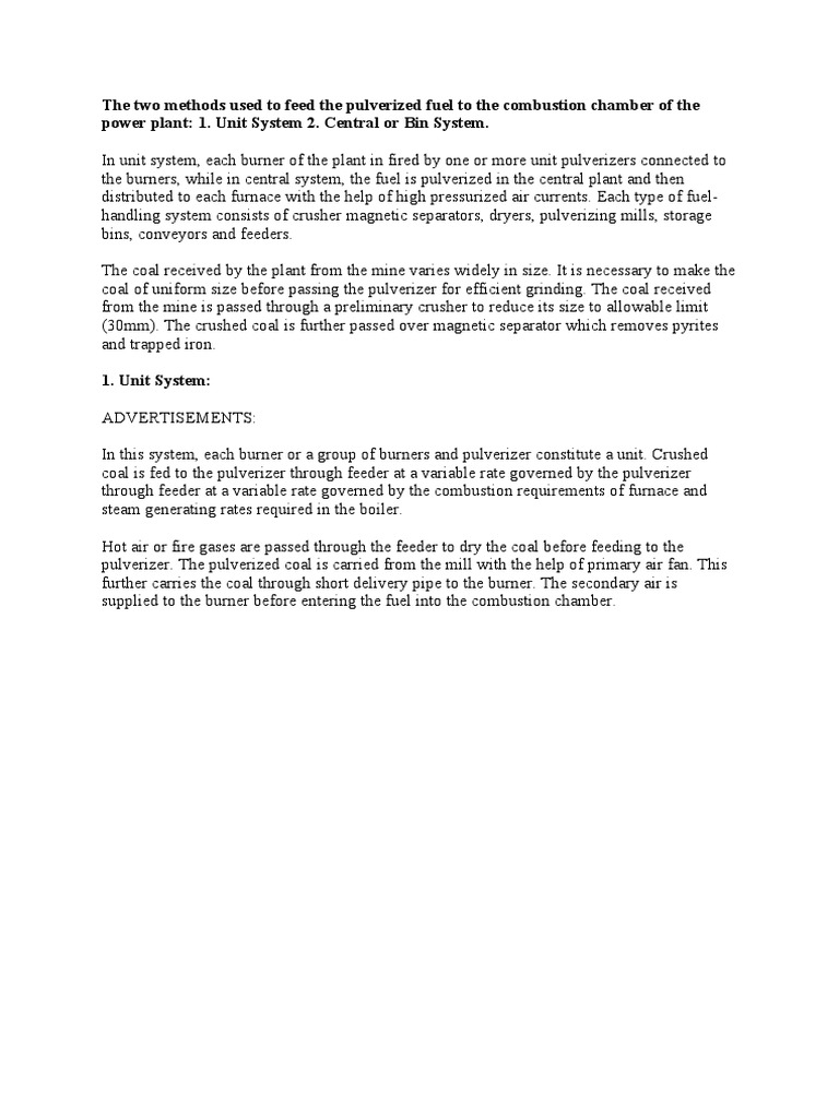 Pulverized Fuel Feeding Systems | PDF | Energy Technology | Mechanical ...