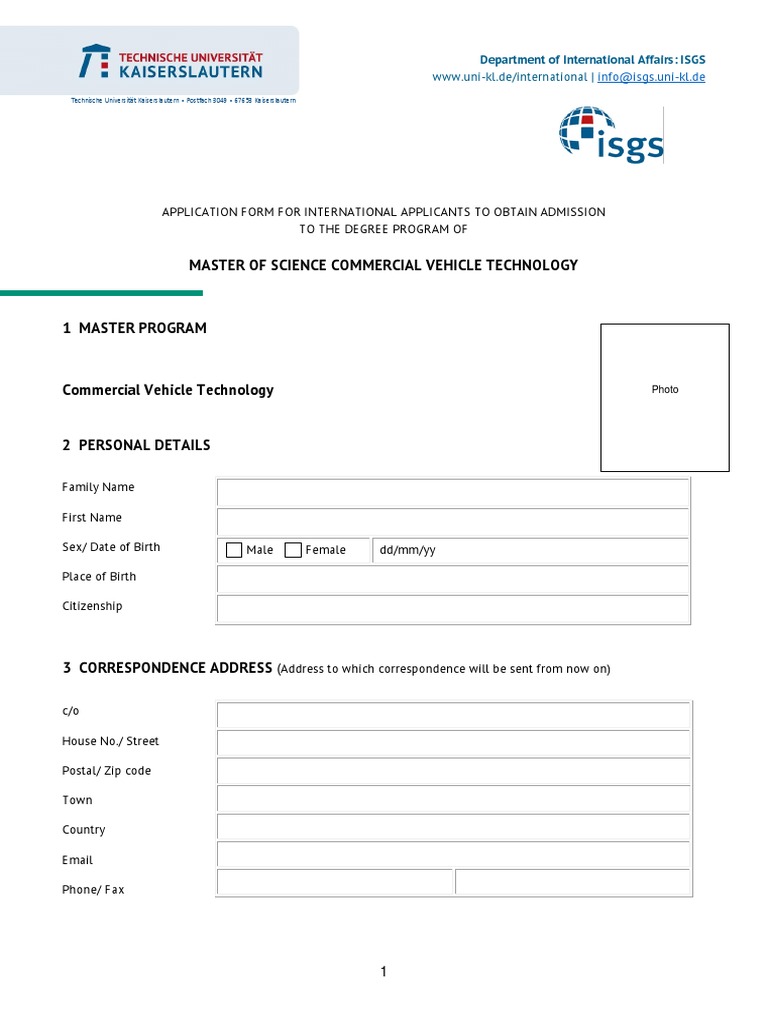 Application Form CVT | PDF | Academic Degree | Bachelor's Degree