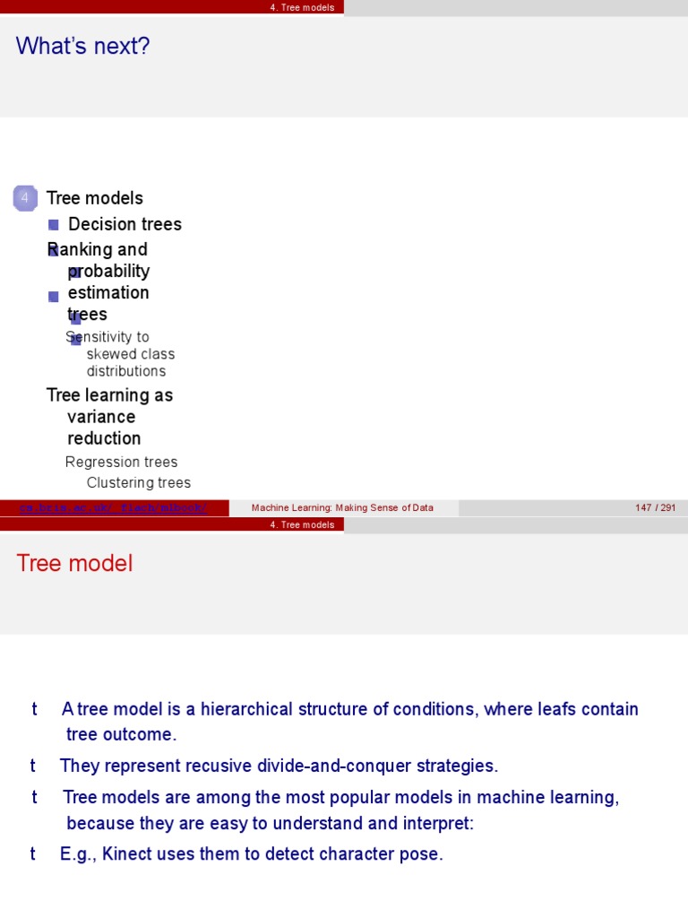 What's Next?: Tree Models Decision Trees Ranking and Probability Estimation Trees | PDF ...