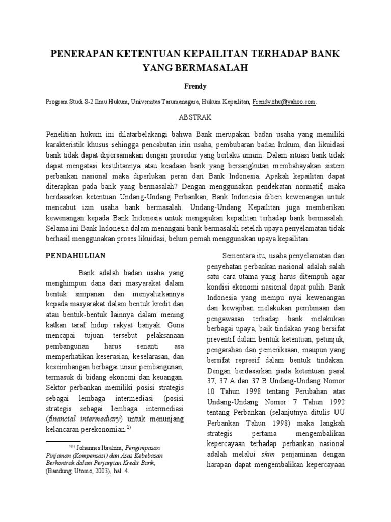 Jurnal Hukum Kepailitan | PDF | Hukum