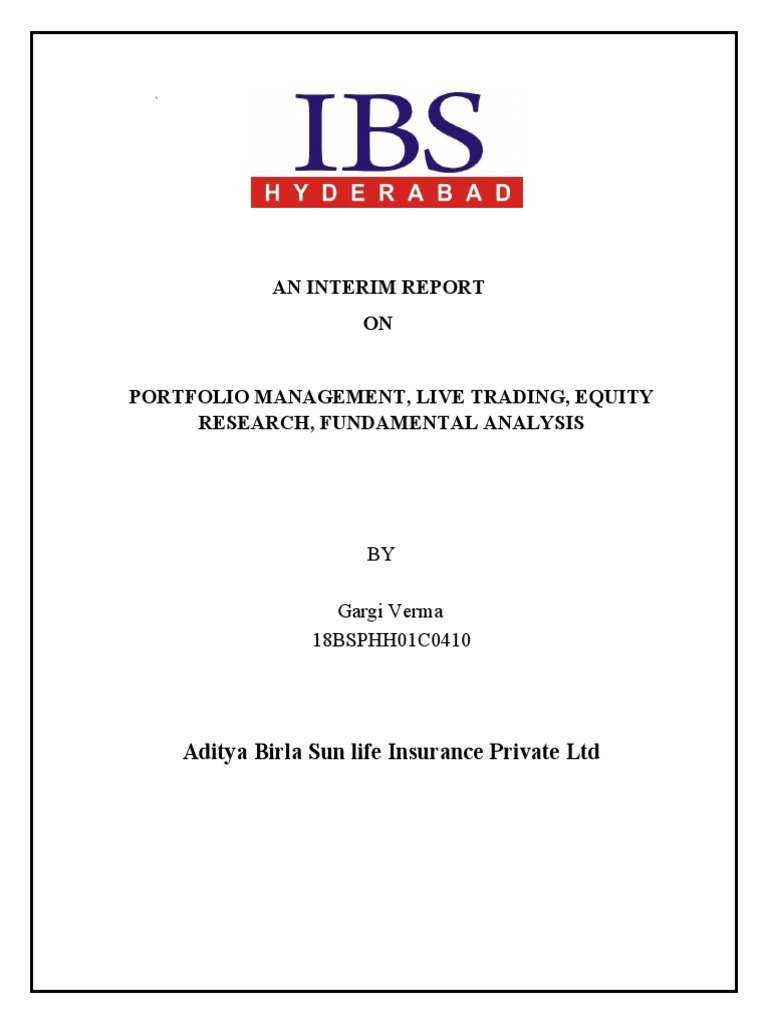 Interim Report PDF | PDF | Initial Public Offering | Mutual Funds