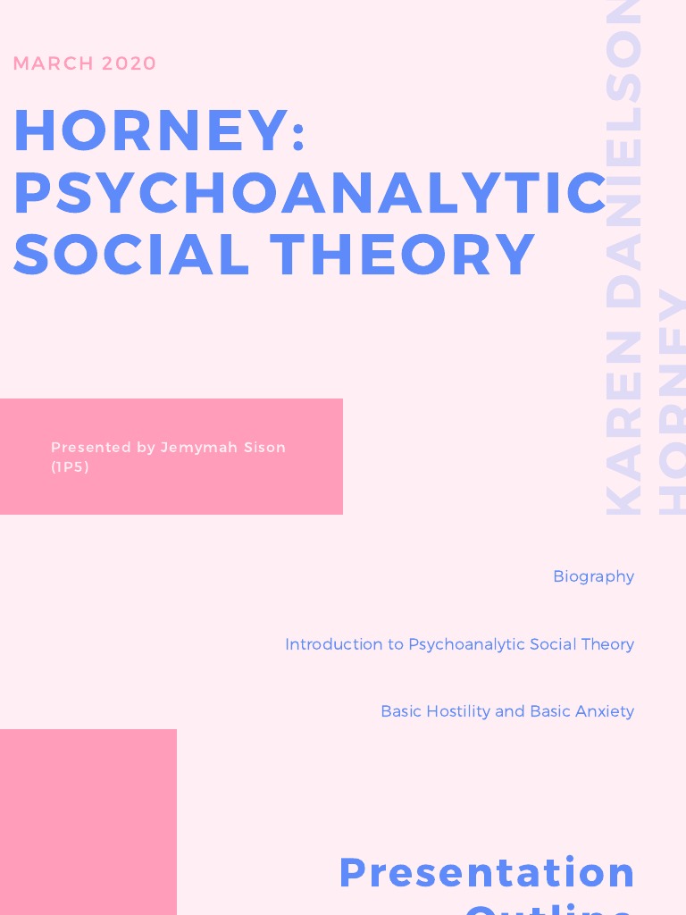 KAREN HORNEY Psychoanalytic Social Theory | PDF | Psychoanalysis ...