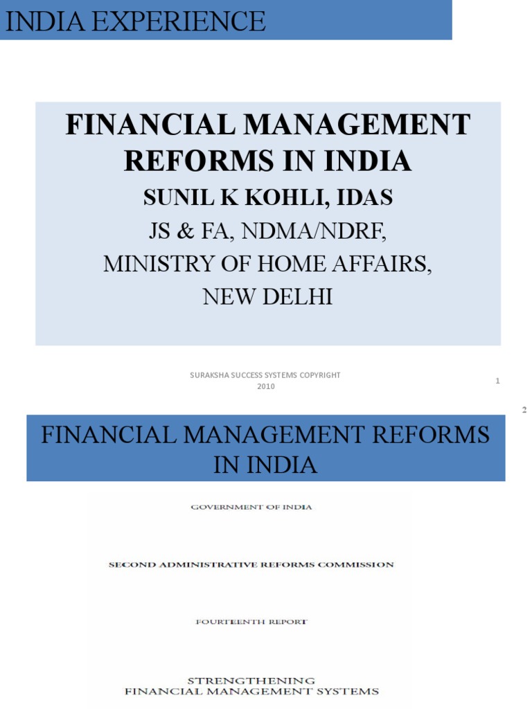 Financial Management Reforms in India: ARC Report | PDF | Audit ...