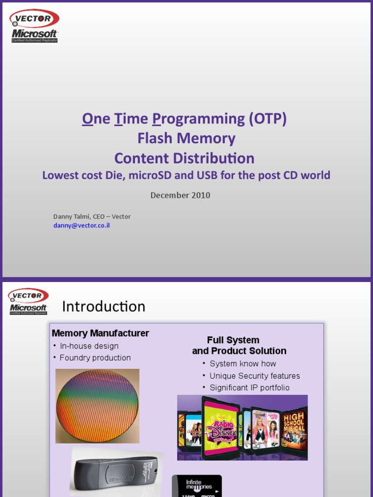 One Time Programming (OTP) Flash Memory Content Distribution | PDF ...