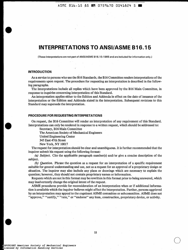 Asme B16.15-Int PDF | PDF | Business