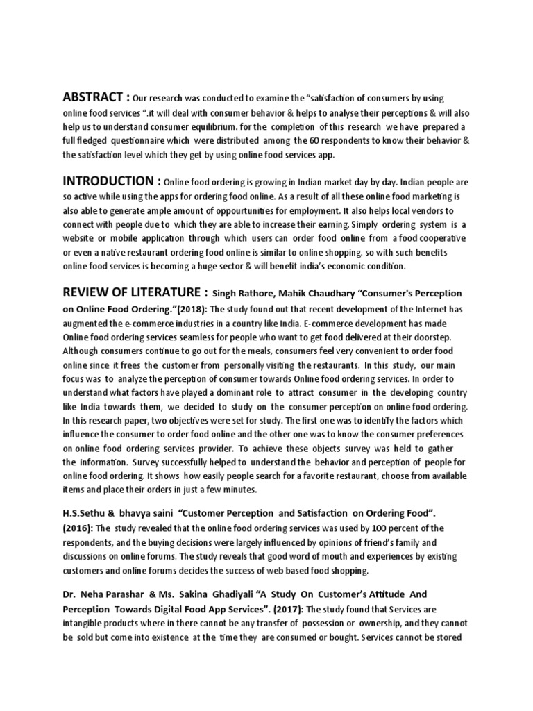 Food Delivery App Project | PDF | Data | Behavior
