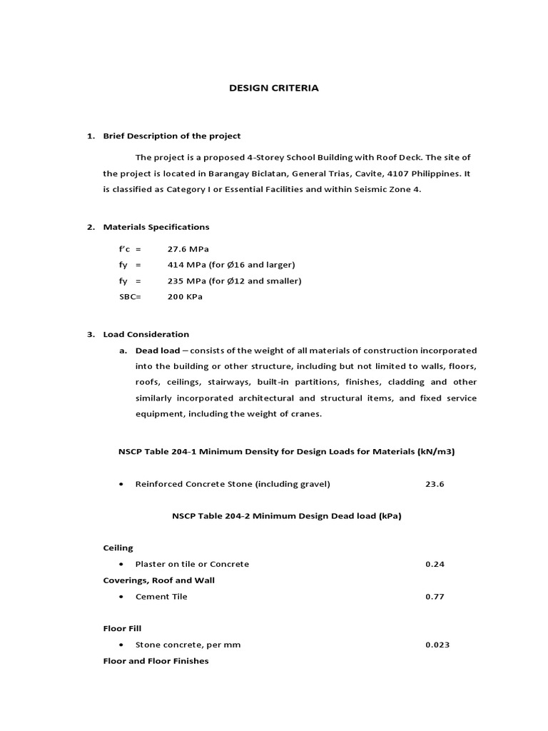 Design Criteria | PDF | Wall | Seismology