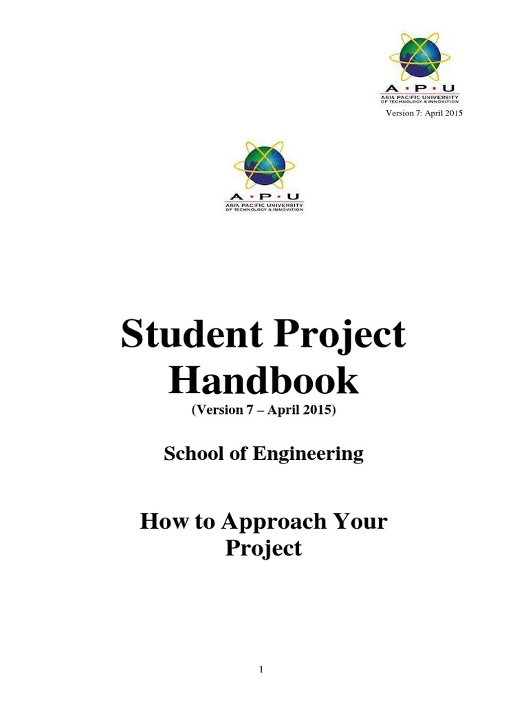 150711-APU - SoE Student Project Handbook Version 7 | PDF ...