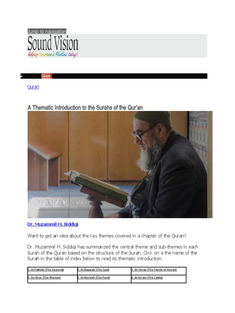 Quran Surah Summary | PDF | Prophets And Messengers In Islam | Surah