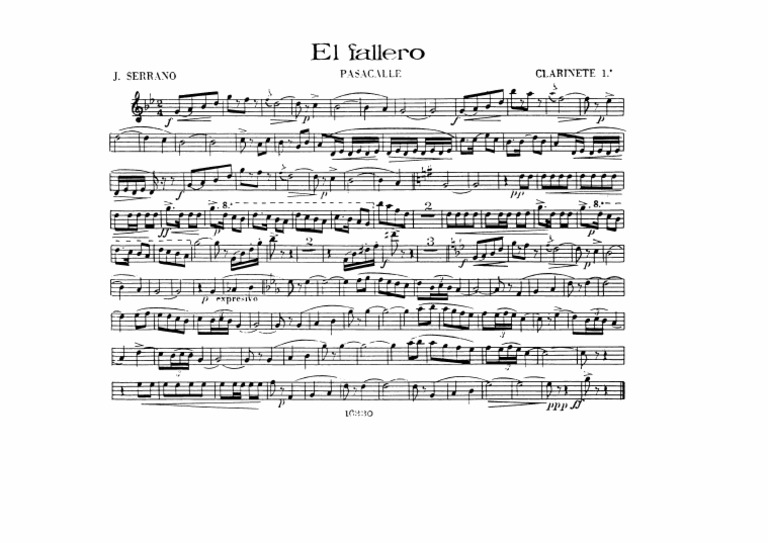 Clarinete 1º de El Fallero | PDF