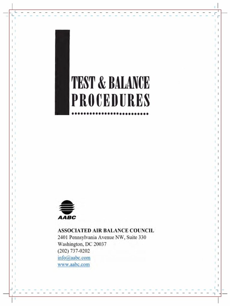 AABC Test Balance Proc PDF | PDF | Calibration | Pressure Measurement