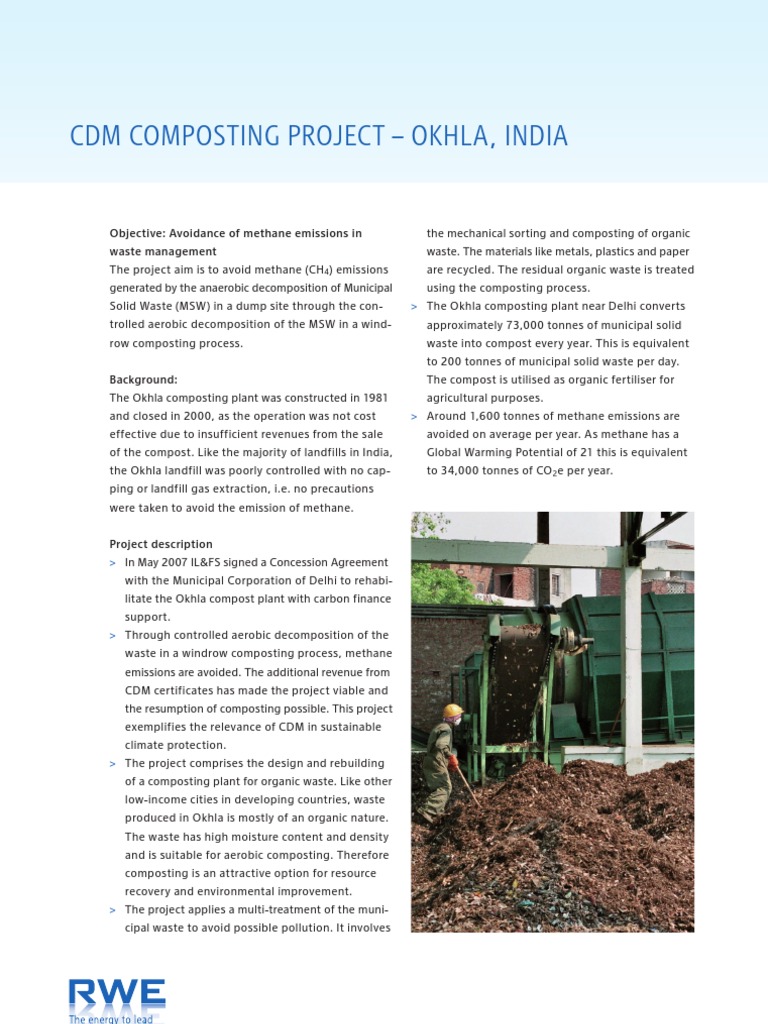 CDM Composting Project Okhla India | PDF | Compost | Municipal Solid Waste