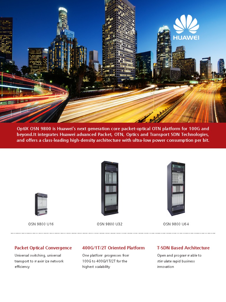 Brochure - Huawei OptiX OSN 9800 - EN PDF | PDF | Wavelength Division Multiplexing | Physical ...