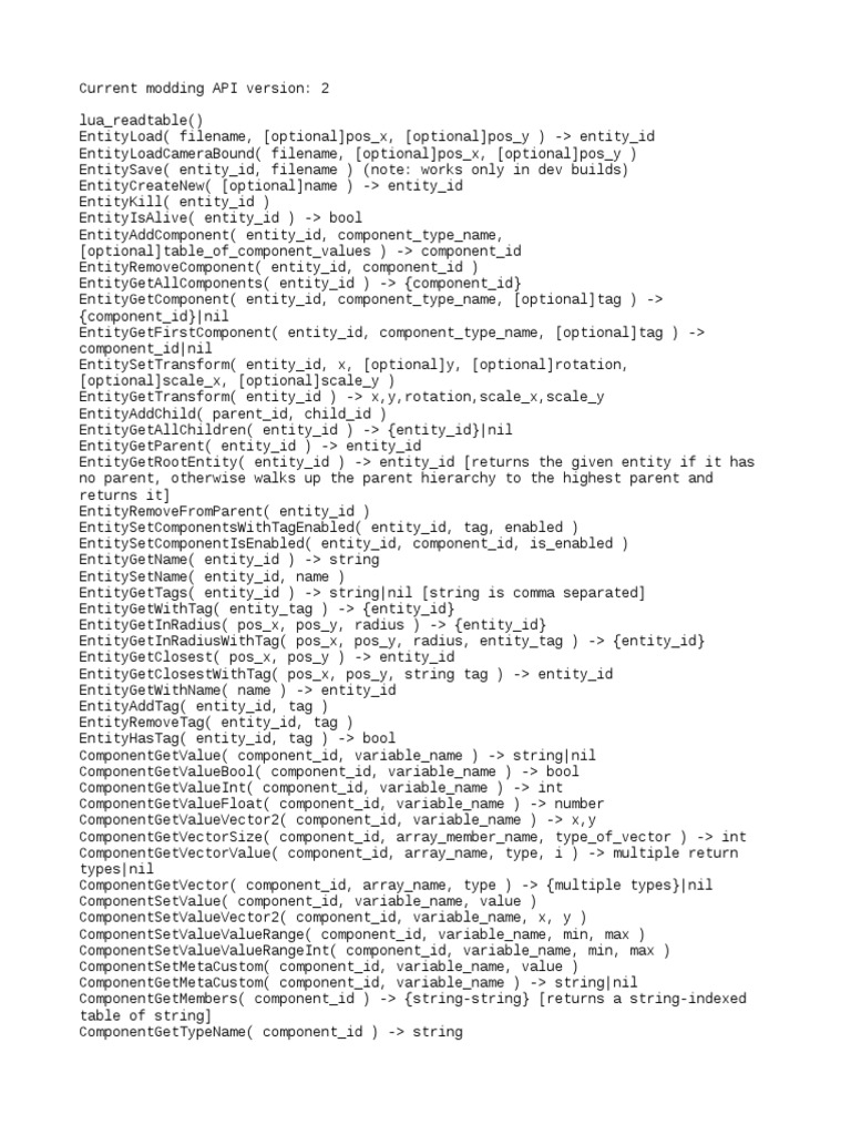 Lua - Api - Documentation Macarena Romania | PDF | Software Engineering ...