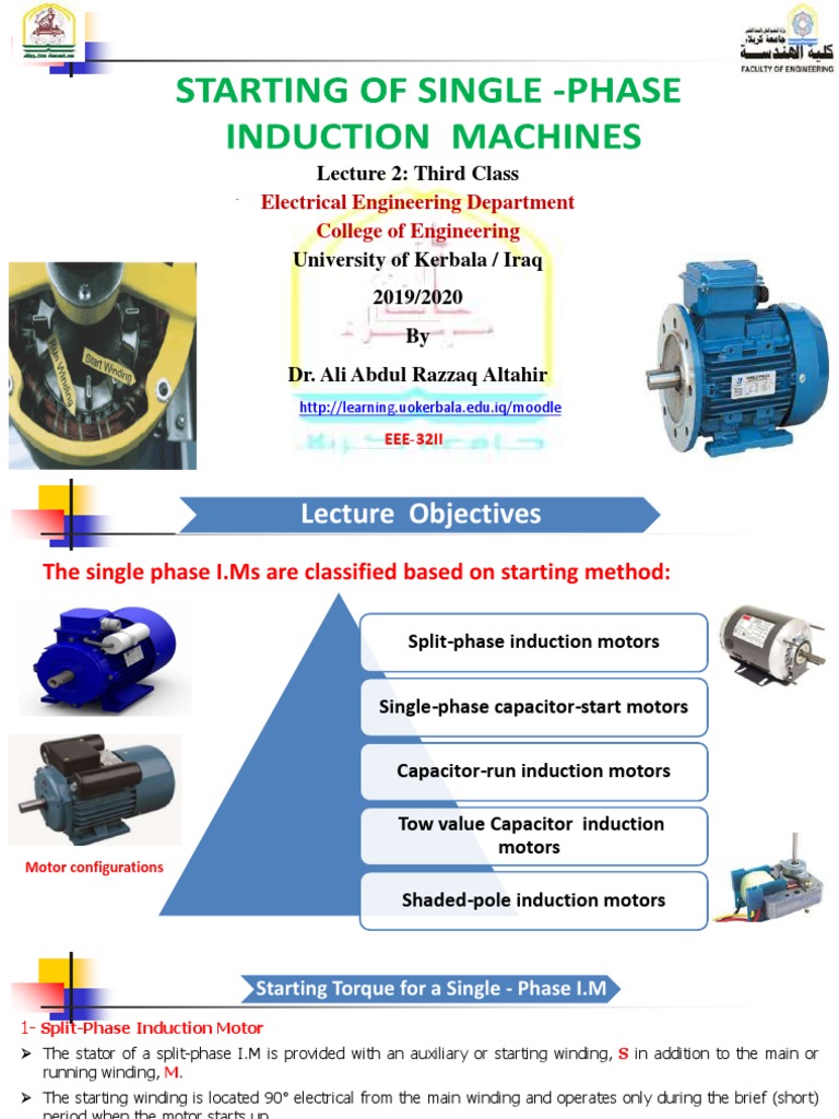 Single Phase Induction Motor Classification Based On Starting Method | PDF