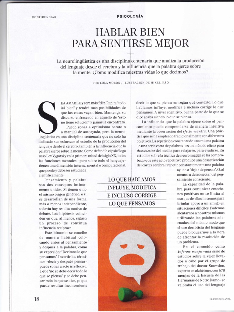 Hablar Bien para Sentirse Mejor | PDF | Relaciones personales, crianza ...