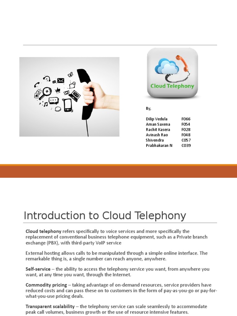 Cloud Telephony Group 5 | PDF | Cloud Computing | Telephone