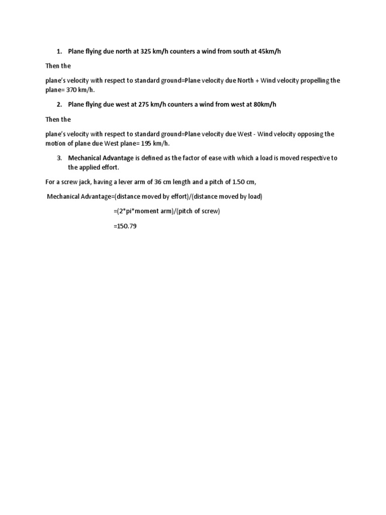 Plane Flying Due North at 325 KM | PDF