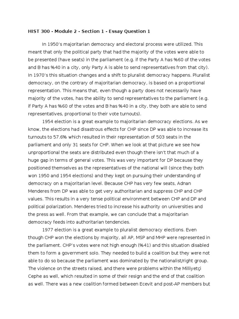 Democracy: Majoritarian vs. Pluralist | PDF | Liberalism | Group ...
