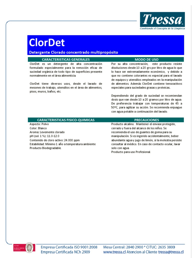 Clordet | PDF | Agua | Química
