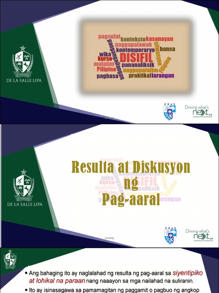 Disifil - Week 12-13 Resulta at Diskusyon | PDF