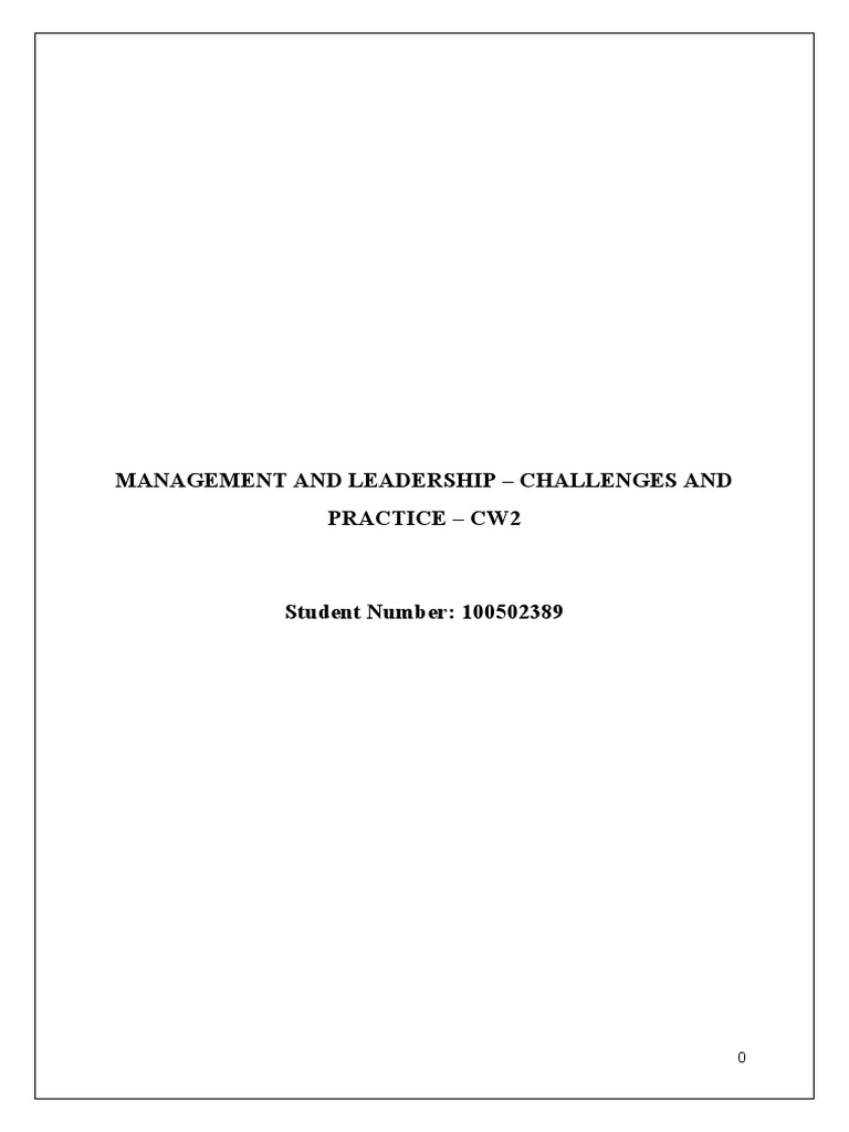 CW2 Assessment - 4000words | PDF | Leadership | Stakeholder (Corporate)