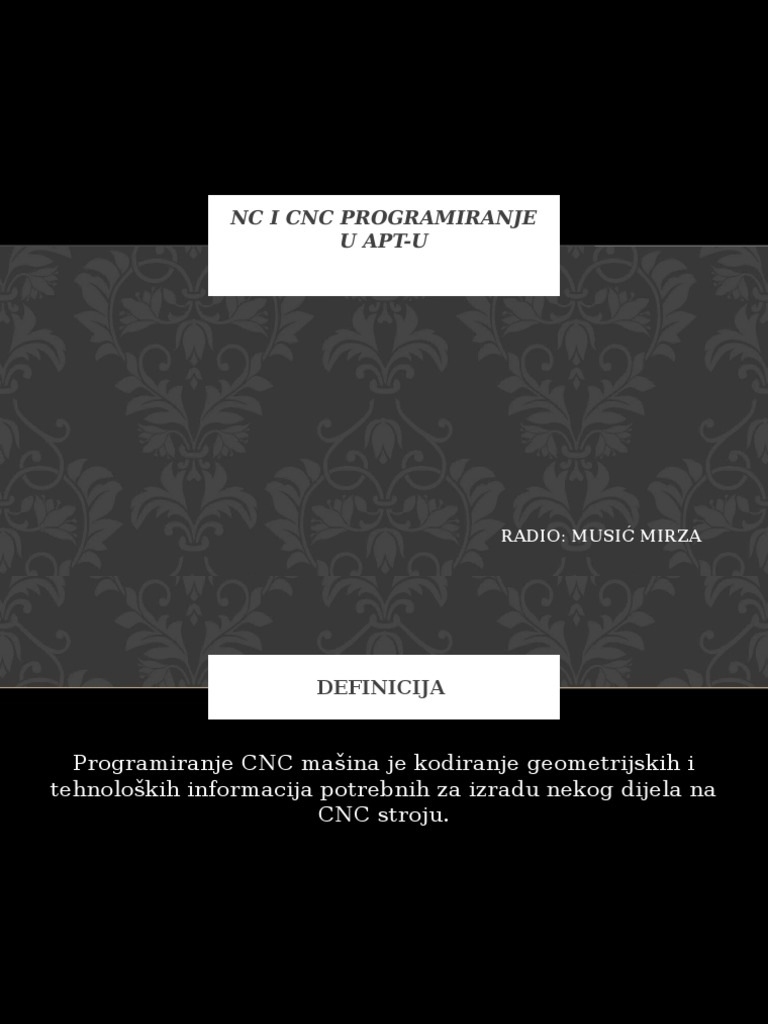 NC I CNC Programiranje U APT-u | PDF