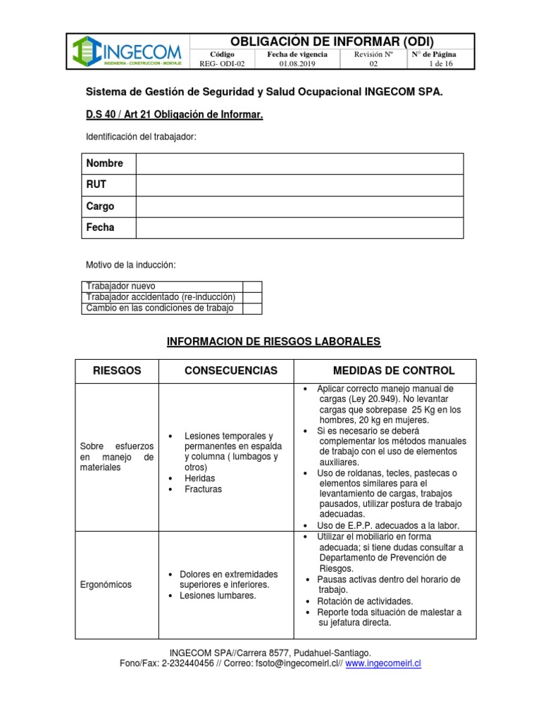 Formato Odi 2019 | PDF | Combustión | Combustibles