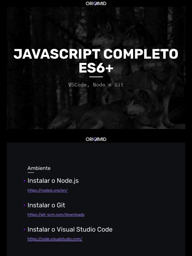 Javascript Completo Es6+: Vscode, Node E Git | PDF