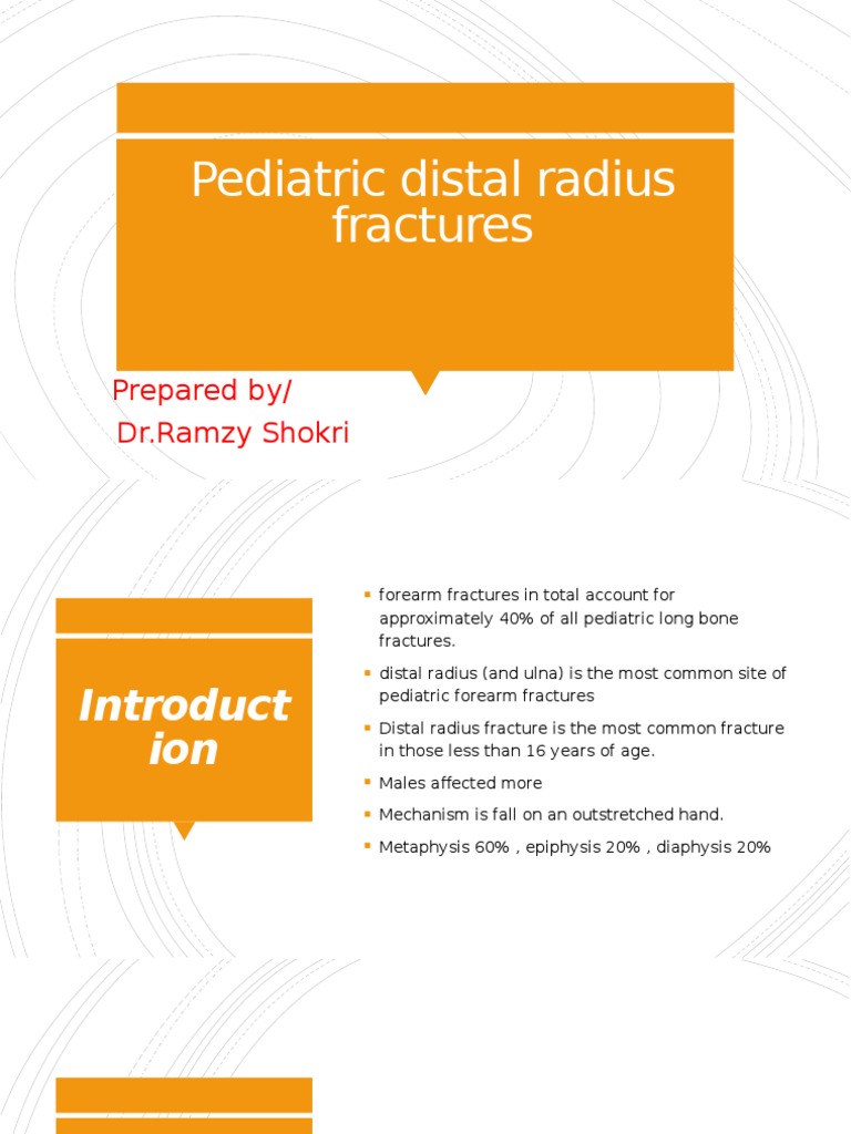 Pediatric Distal Radius Fractures | PDF | Elbow | Clinical Medicine