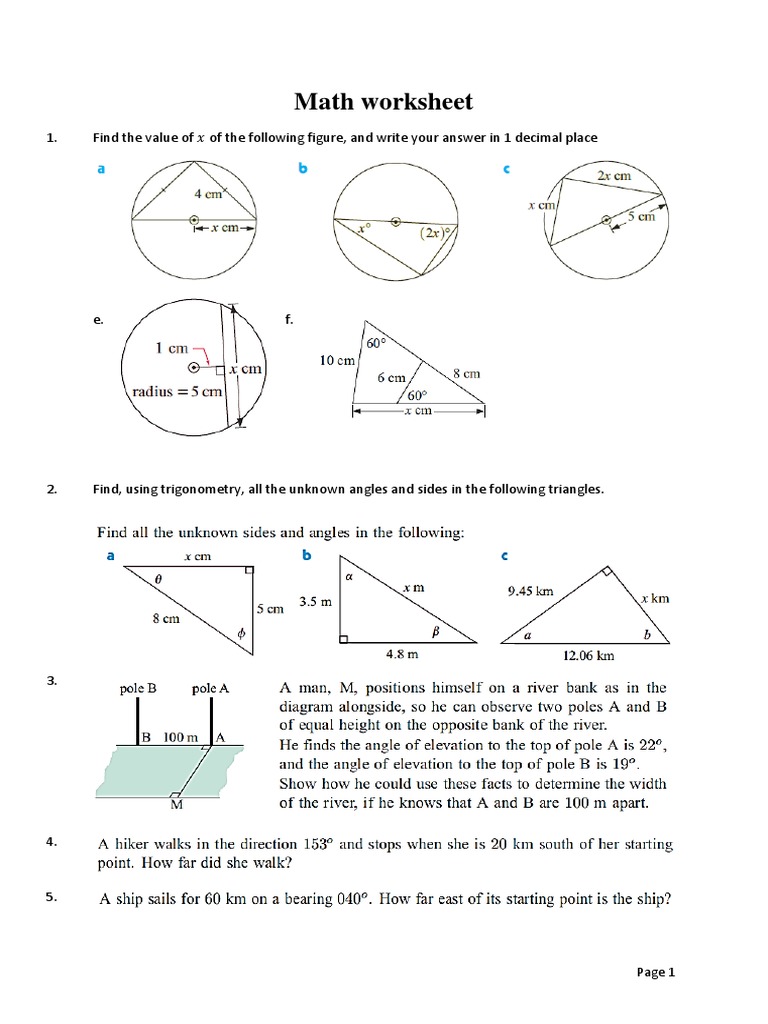 Semester 2 MYP 5 Term Final 2018-19 (Worksheet) PDF | PDF | Cartesian ...