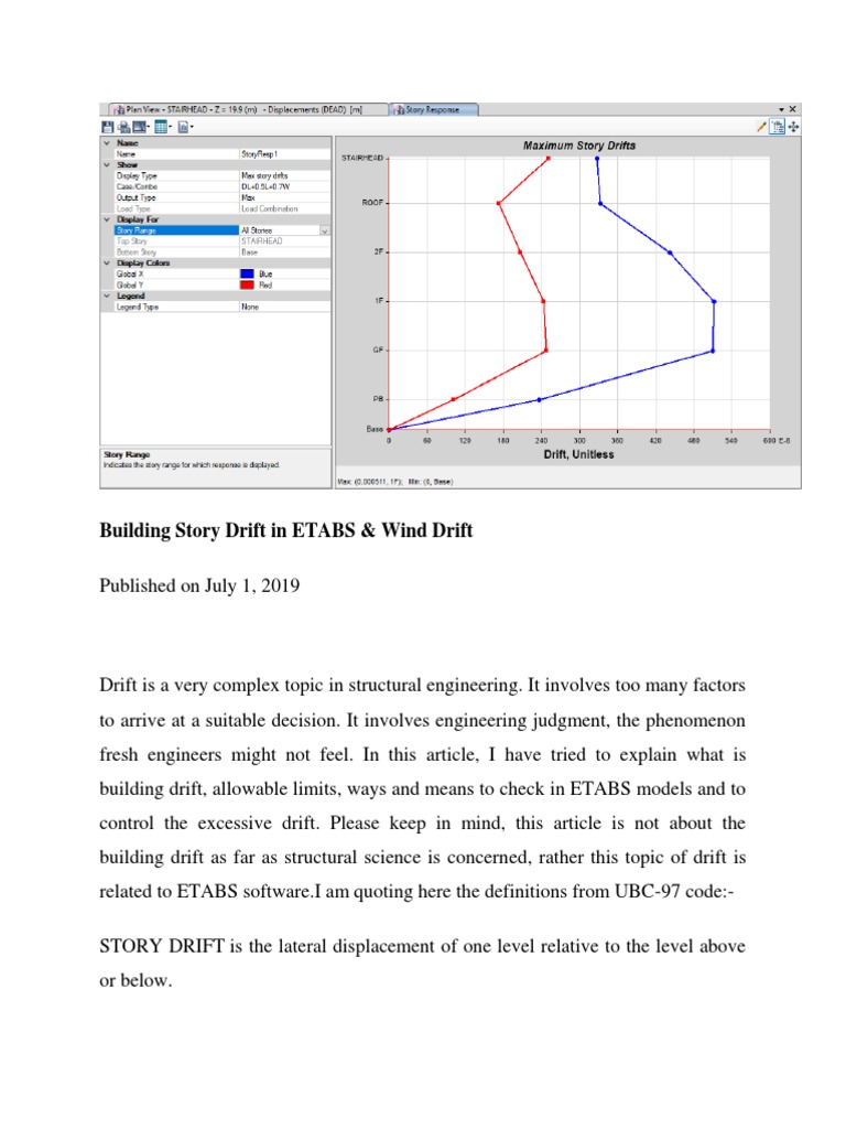 Building Story Drift in ETABS | PDF | Seismology | Force