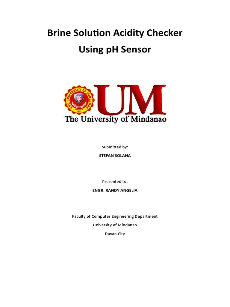 Brine Solution pH Sensor Status Update | PDF | Technology & Engineering