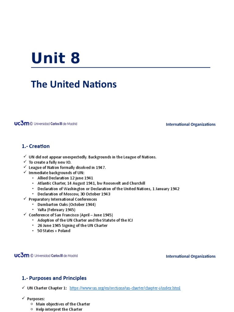 Lesson 8 - IOs - United Nations | PDF | United Nations General Assembly ...