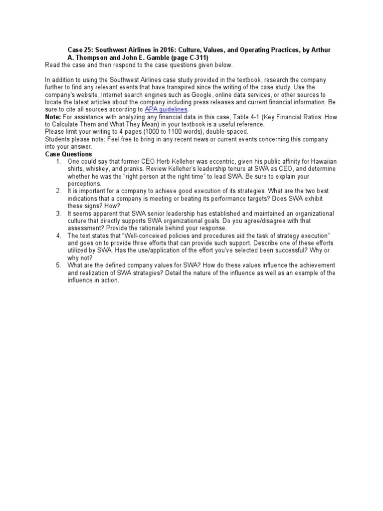 Case Study Questions | PDF