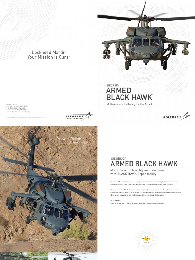 Armed Black Hawk: Lockheed Martin Your Mission Is Ours | PDF | Sikorsky Uh 60 Black Hawk | Missile