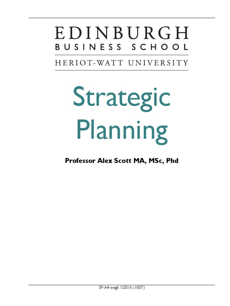 Strategic Planning Course Taster PDF | PDF | Strategic Planning ...