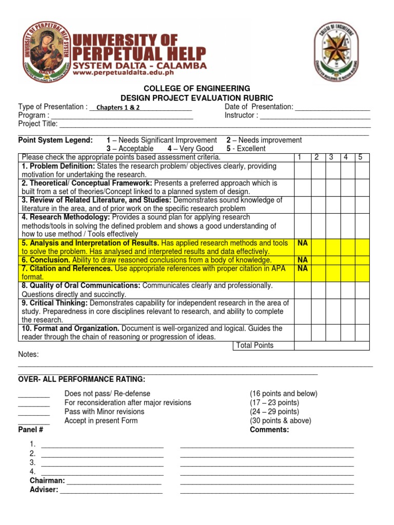 Research Defense Evaluation Rubric | PDF | Academic Discipline ...