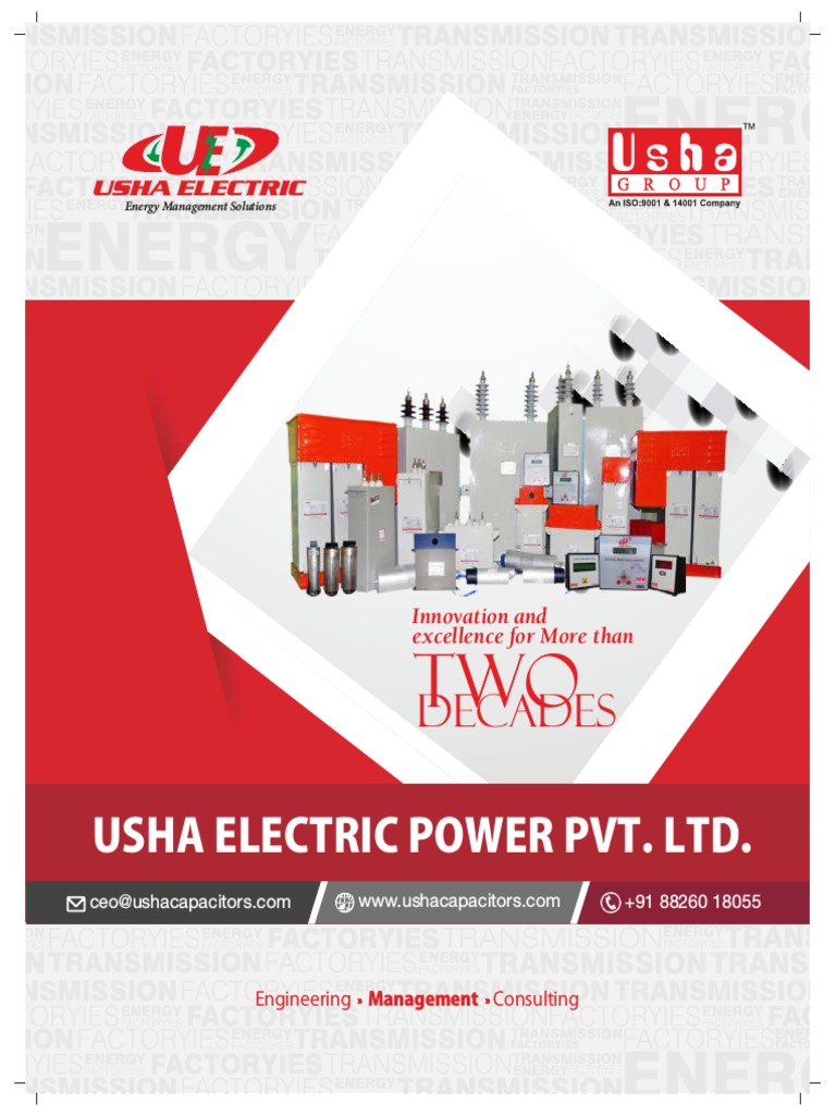 Profile Capacitors Usha ELECTRIC SINCE 1978 | PDF | Capacitor | Ac Power