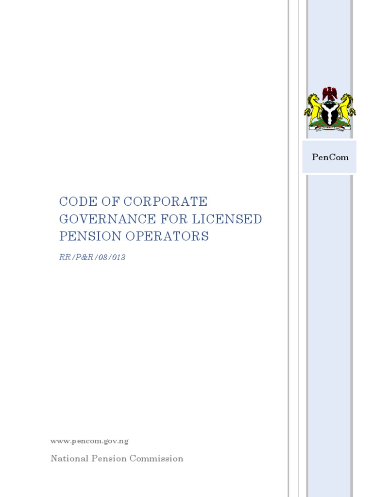 Pencom Code On C G | PDF | Corporate Governance | Governance