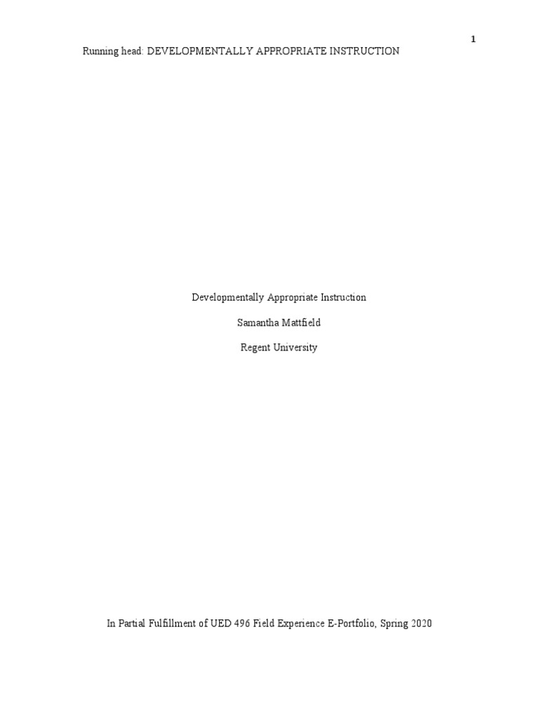 Developmentally Appropriate Instruction | PDF | Fraction (Mathematics ...