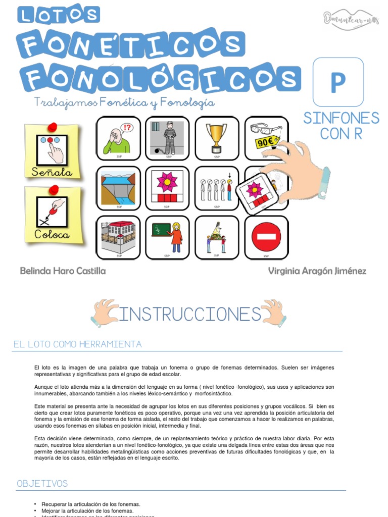 Loto Fonetico-Fonologico P Sinfones Con R | PDF | Fonema | Fonética