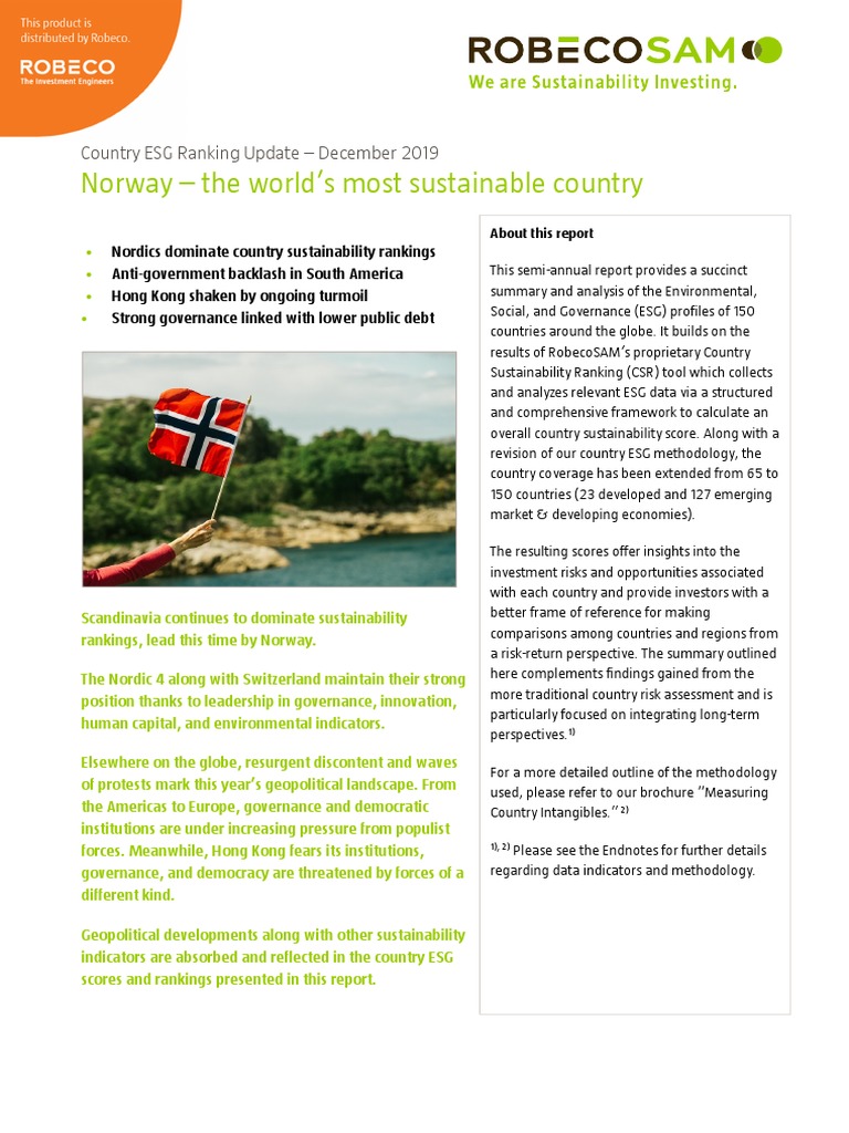 Country Sustainability Ranking Final | PDF | Brexit | Governance