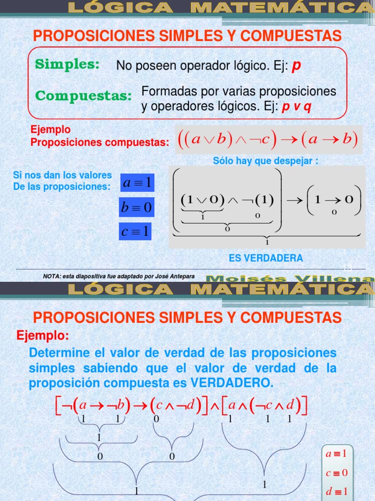 U1-Proposiciones Simples y Compuestas | PDF