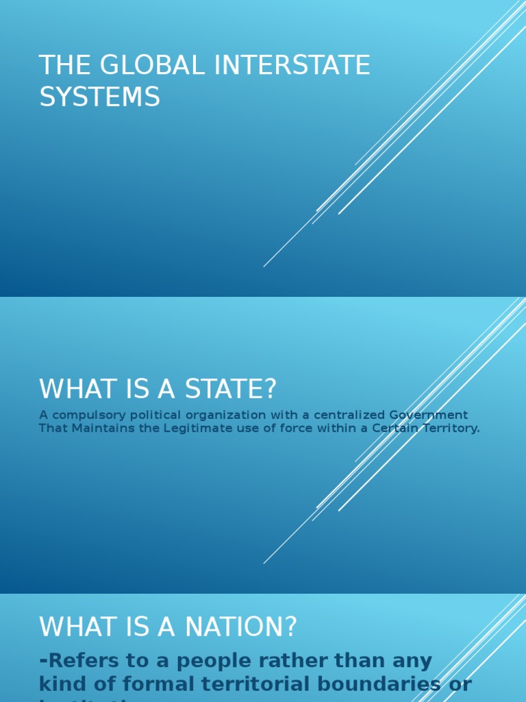 The Global Interstate Systems | PDF | Internationalism (Politics ...