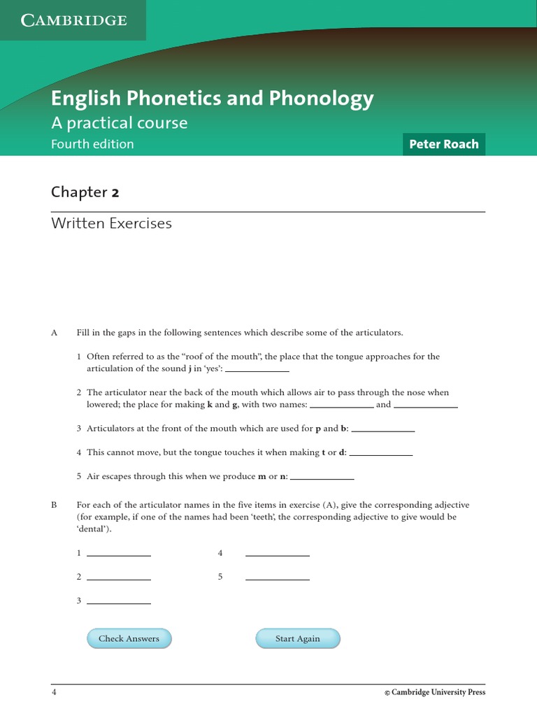 English Phonetics and Phonology: A Practical Course | PDF | Phonetics ...